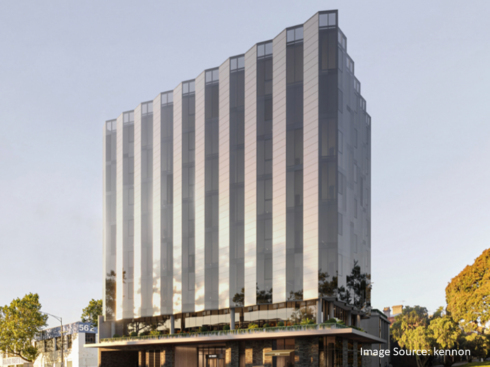 Over 1 thousand solar panels on the facade of a commercial building